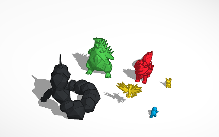 3D design pokemon battle - Tinkercad