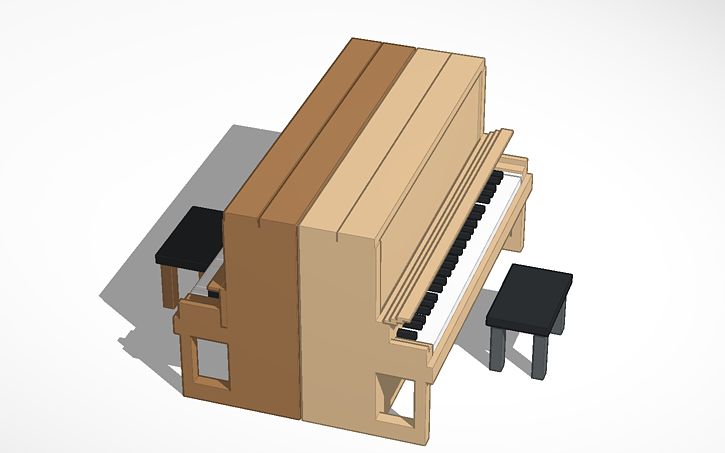 3D design Piano - Tinkercad