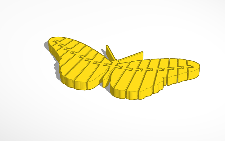 3D design Articulated Butterfly - Tinkercad