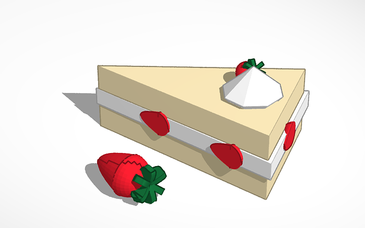 3D design Strawberry Shortcake - Tinkercad