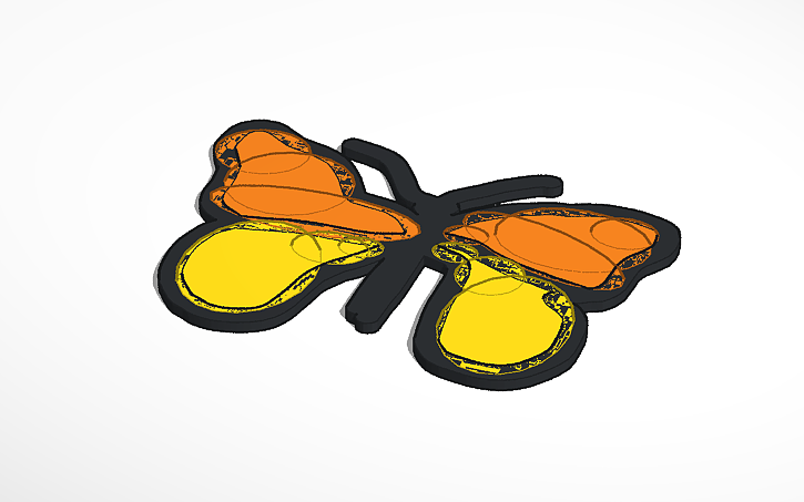 3D design Butterfly - Tinkercad