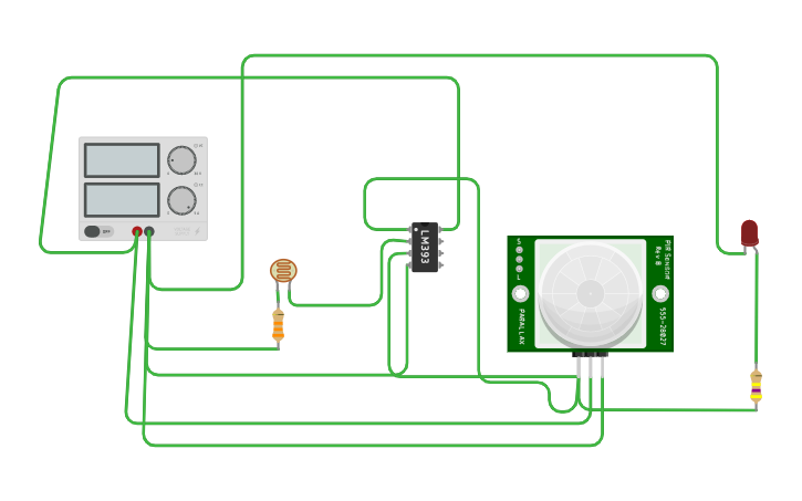 Circuit design motion sensor | Tinkercad