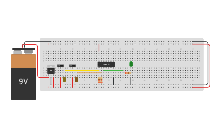Circuit design 7432 - Tinkercad