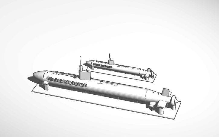 3D design Los Angeles class 688I Nuclear powered submarine - Tinkercad
