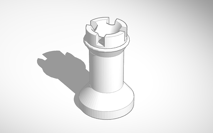 3D design Chess rook - Tinkercad