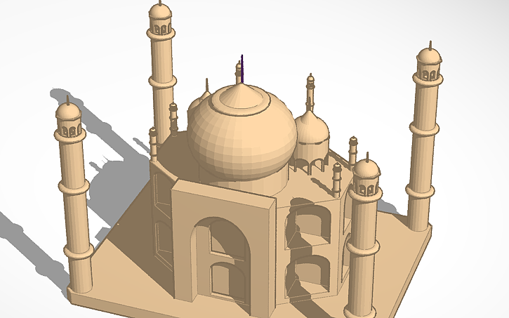3D design taj mahal | Tinkercad