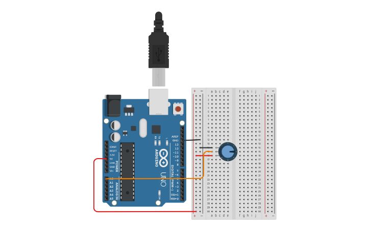Circuit design Actividad 5 - Tinkercad