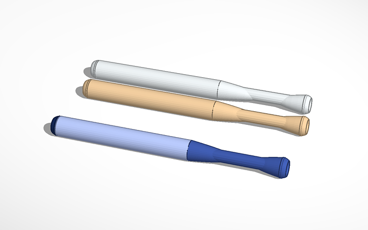 3D design baseball bat - Tinkercad