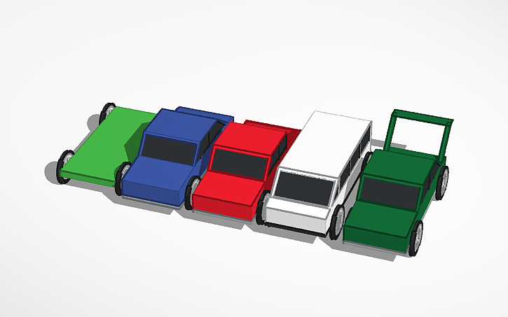 3D design set of physical Detailed basic carts and vehicles (UPDATE ...
