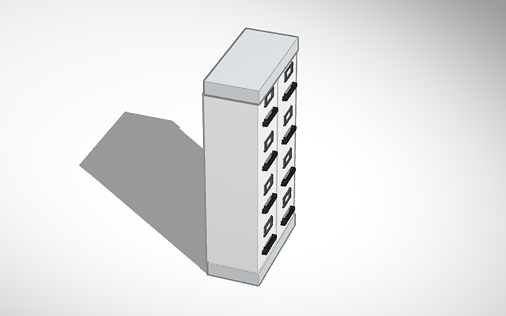 3D design filing cabnet - Tinkercad