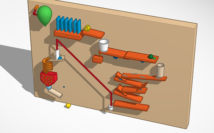 3D design Rube GoldbergDesign - Tinkercad