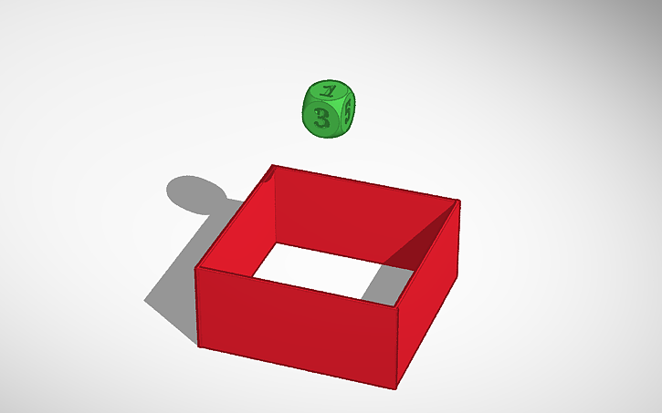 3D design roll a dice - Tinkercad