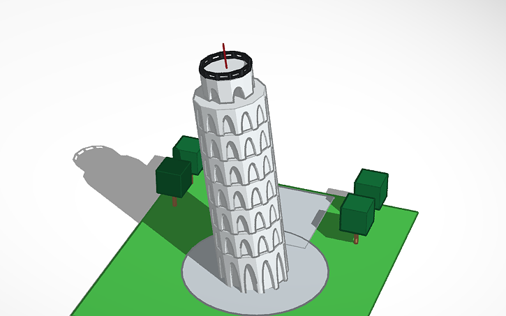3d Design Tower Of Pisa Tinkercad 