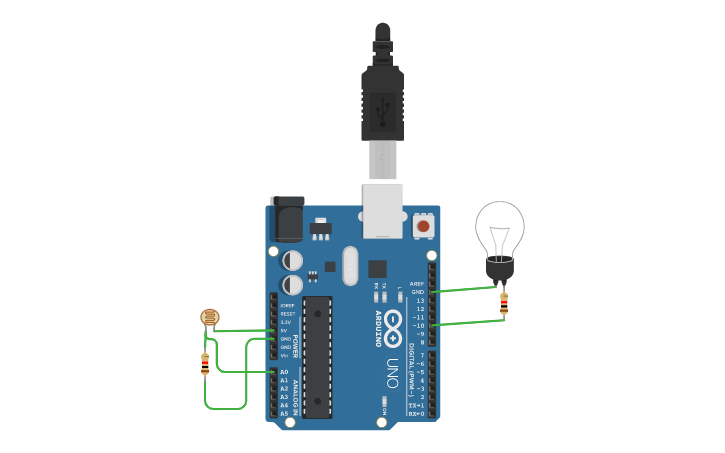 Circuit Design Photo Resister Tinkercad
