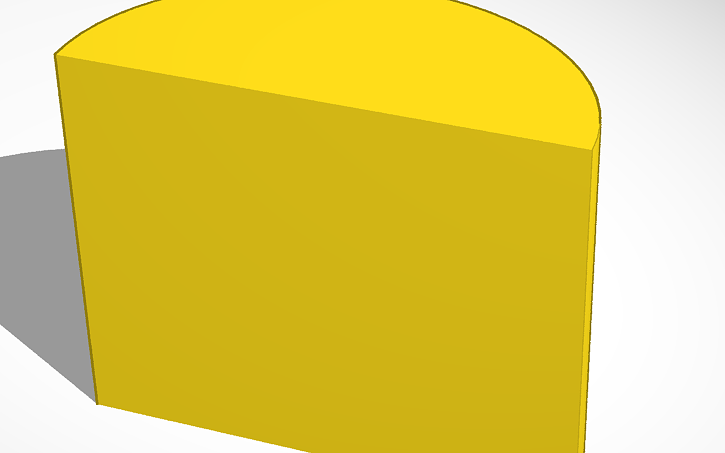 3D design Half cylinder - Tinkercad