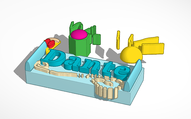 3D design Name tag | Tinkercad