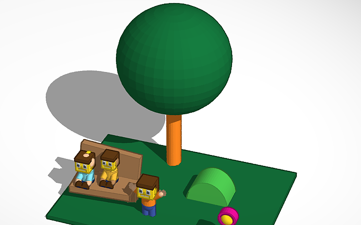 3D design tiny park - Tinkercad