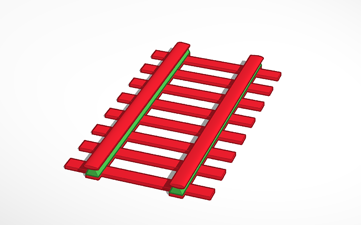 3D design rail de train - Tinkercad