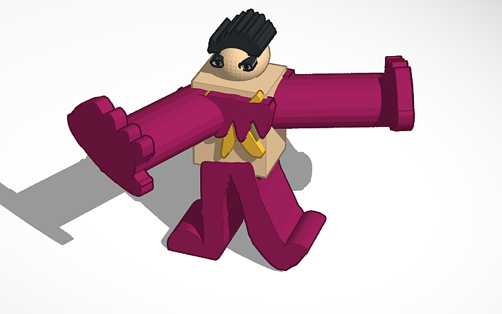 3D design Luffy gear 4 bounce man - Tinkercad