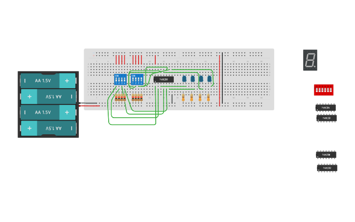 Circuit design Nand | Tinkercad