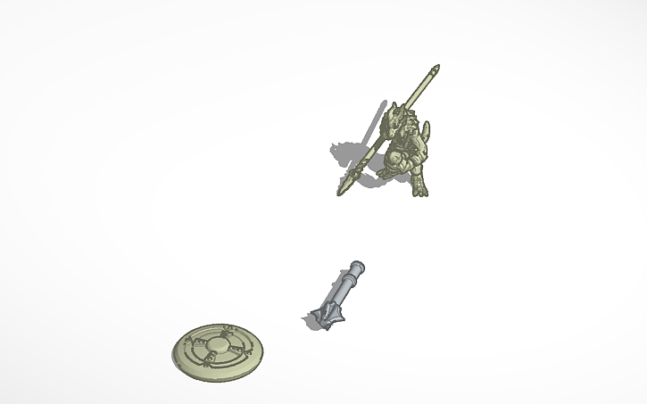 3D design Lizardfolk Cleric Miniature D&D | Tinkercad