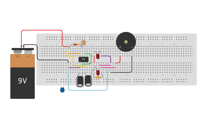 Circuit design CIRCUITO SONIDO LDR | Tinkercad