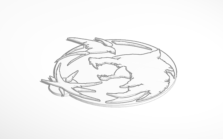 3D design the witcher netflix logo - Tinkercad