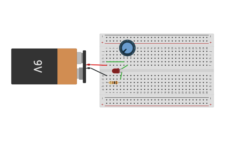 Circuit design potentiometer - Tinkercad