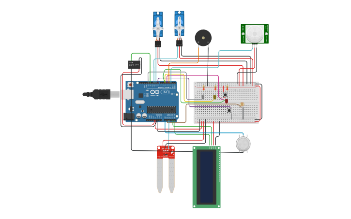 Circuit design SMART HOME - Tinkercad
