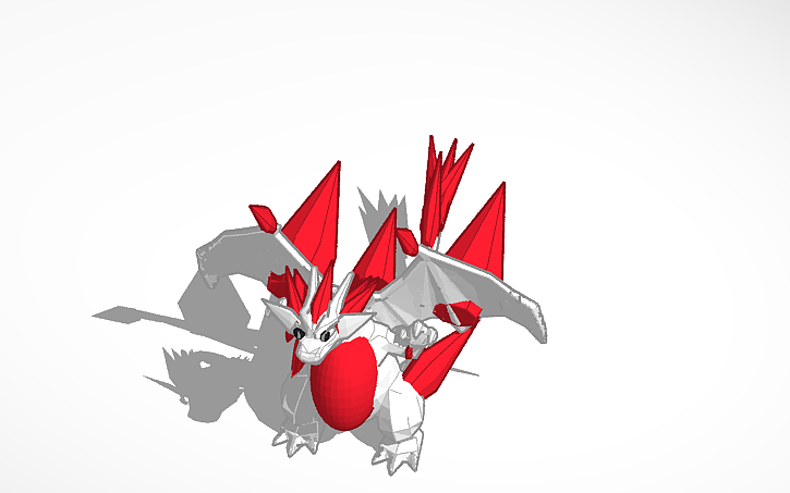3D design crystal Mega Charizard X | Tinkercad 3D design crystal Mega Charizard X | Tinkercad