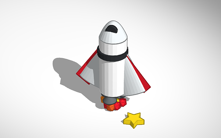 3d Design Rocket Tinkercad