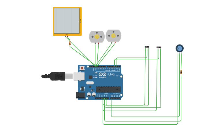 Circuit design Automatic Wiper System - Tinkercad