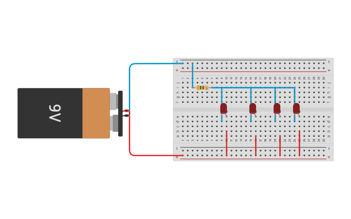 Circuit design circuito paralelo | Tinkercad