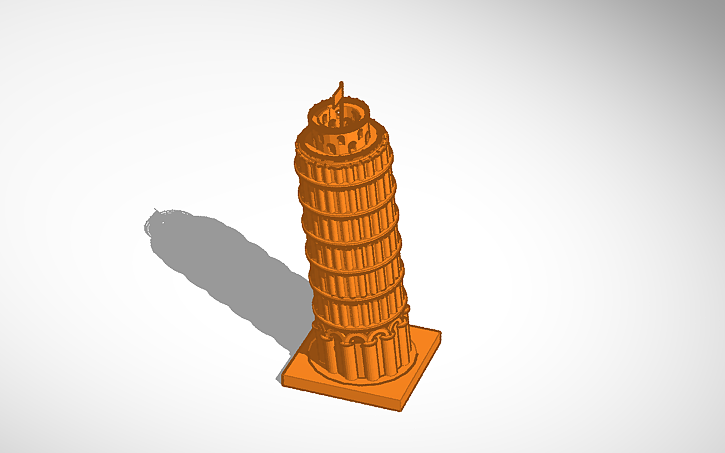 3D design Pisa Tower - Tinkercad