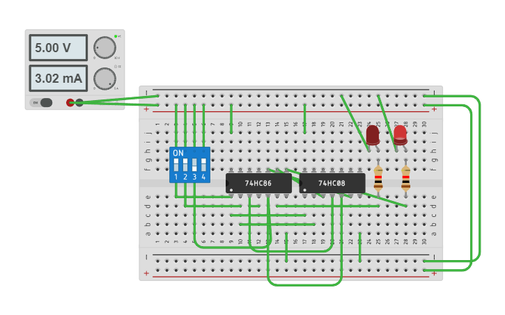 Circuit design FULL HEADER - Tinkercad
