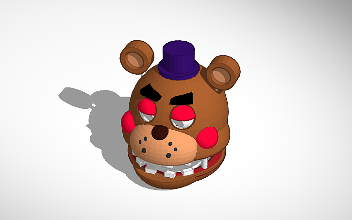 3D design Rockstar Freddy head - Tinkercad