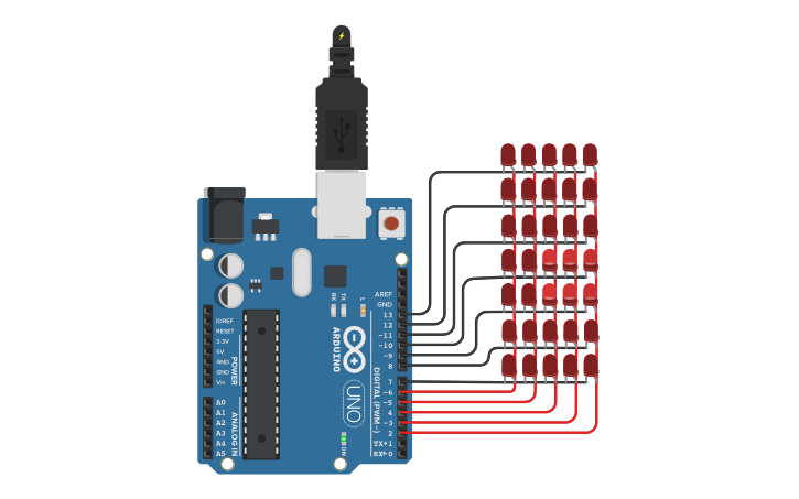 Circuit design matrix - Tinkercad