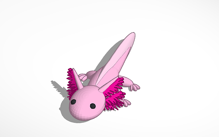 3D design Axolotl - Tinkercad