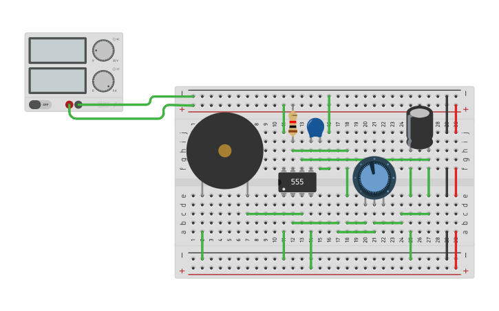 Circuit design Astable 555 | Tinkercad