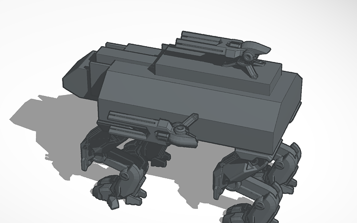 3D design Mega bot from distance | Tinkercad
