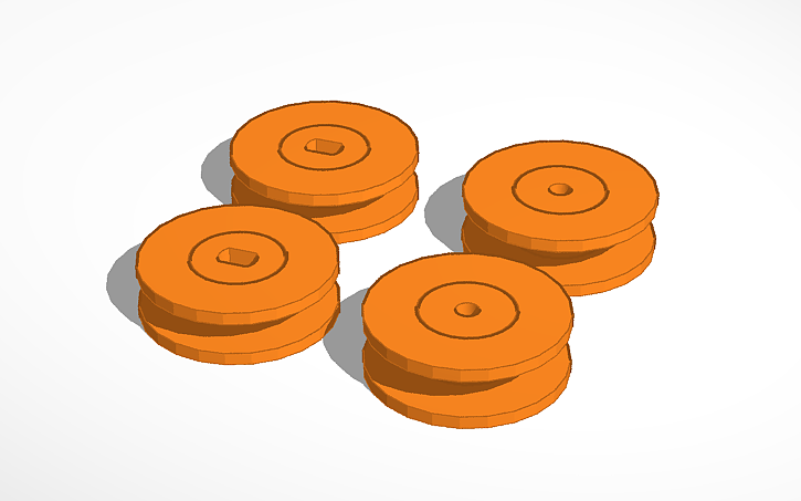 3D design tank wheel for tt motor - Tinkercad