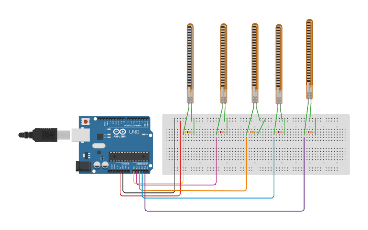 Circuit design Flex Sensor1 - Tinkercad