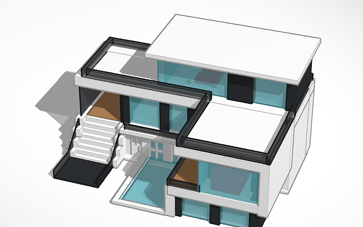 3d Design Modern House Tinkercad