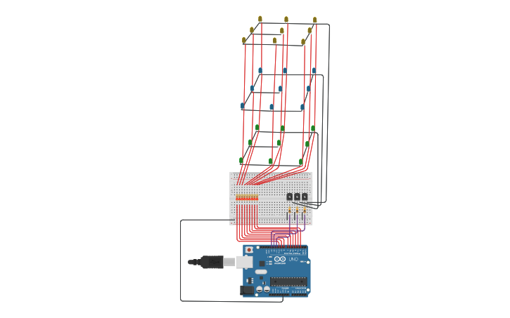 Circuit Design 3d Led Cube Tinkercad