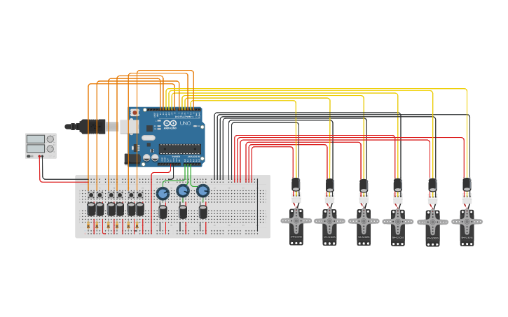 Circuit design Robot Arm Motor Circuitry - Tinkercad