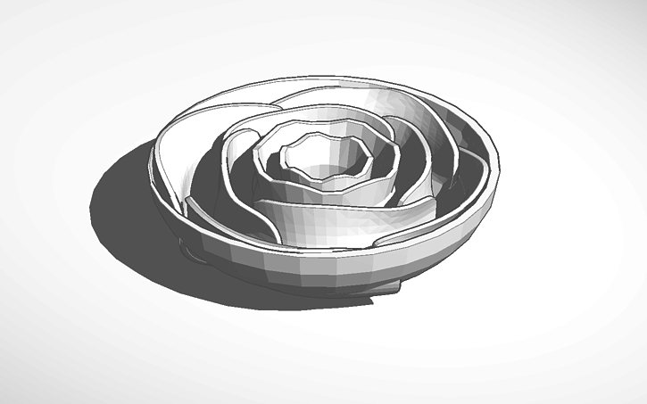 3D design Rose Mold - Tinkercad