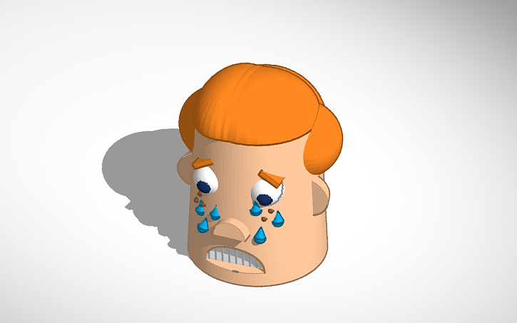 3D design Norm Head - Sad Variant - Tinkercad