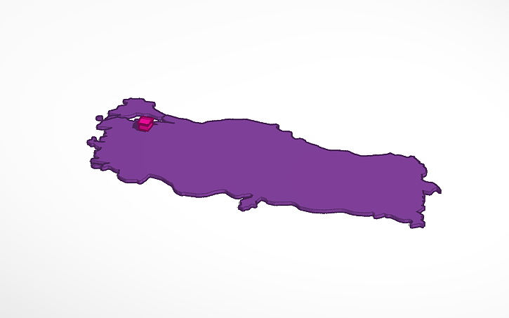 3D design Turkey Map - Bursa/Türkiye Haritası - Bursa - Tinkercad 3D design Turkey Map - Bursa/Türkiye Haritası - Bursa - Tinkercad