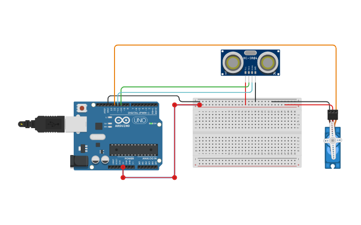 Circuit design Arduino Radar (Daniela Ayala 7B #4) - Tinkercad