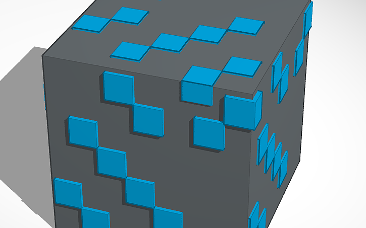 3D design IRL.minecraft diamond block - Tinkercad